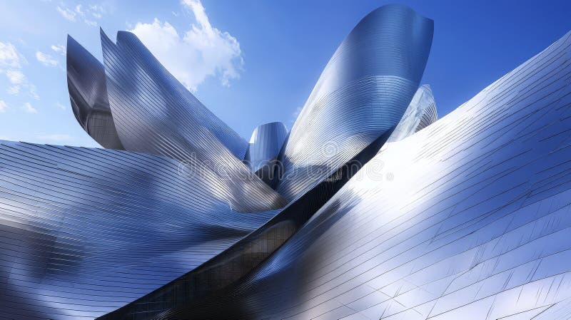 Abstract Architectural Design of a Modern Building with Silver Metal ...