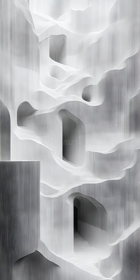 Abstract Architectural Design with Monochrome Geometric Patterns and ...