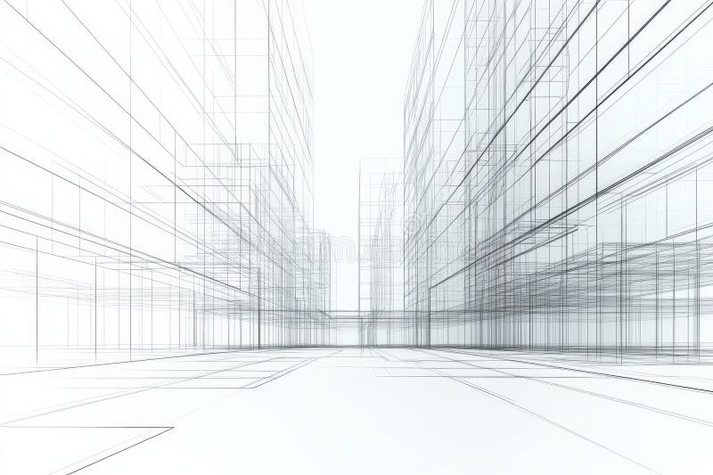 Abstract Architectural Design Perspective Stock Illustration ...