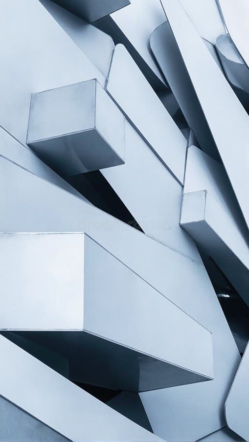 Abstract Architectural Detail of Aluminum Panels Creating a Modern ...