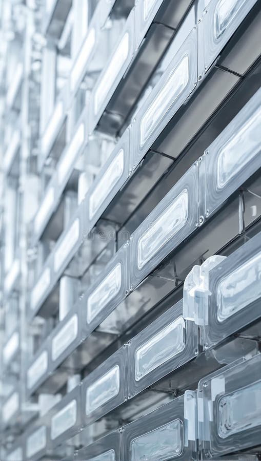 Abstract Architectural Detail of Aluminum Panels Creating a Modern ...