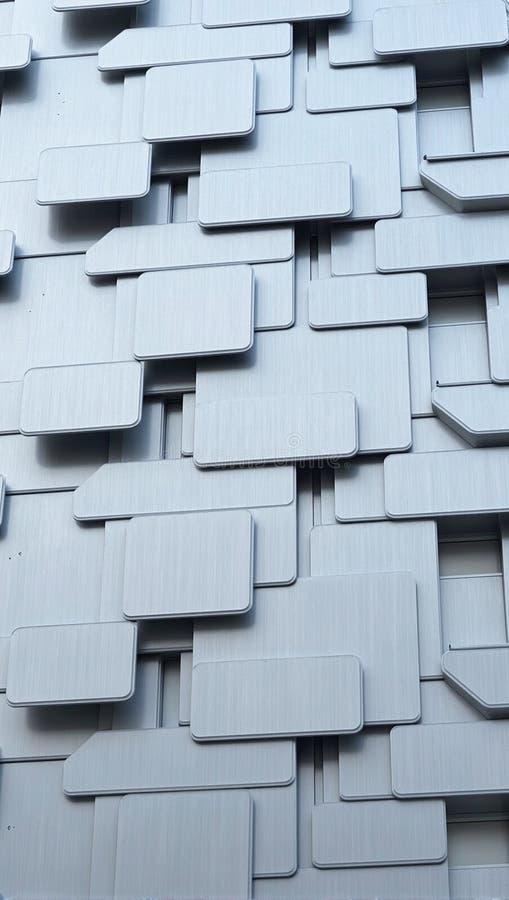 Abstract Architectural Detail of Aluminum Panels Creating a Modern ...
