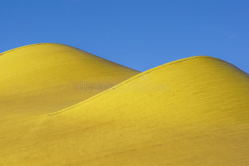 Abstract Architectural Detail . Modern Architecture, Yellow Panels on ...
