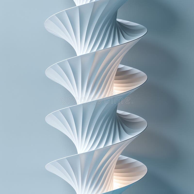 Abstract Architectural Detail of White Spiral Structure, Minimalist ...