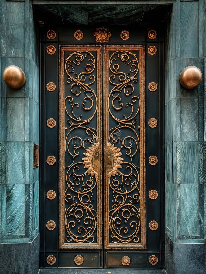 Abstract Architectural Door Entrance Patterns Stock Illustration ...