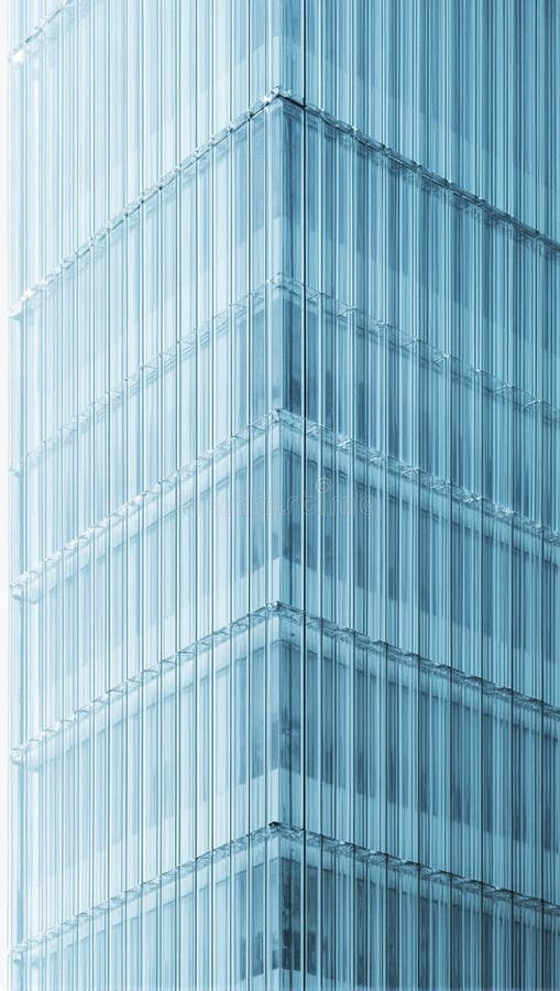 Abstract Architectural Glass Louvers Reflecting Light in a Rhythmic ...