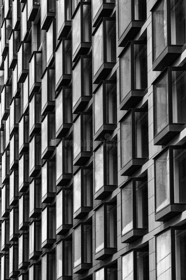 Abstract Architectural Image of the Exterior Windows of a Building in ...