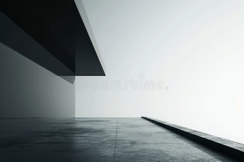 Abstract Architectural Interplay of Light and Shadow in a Minimalist ...