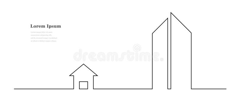 Abstract Architectural Lines, Geometric Buildings Background, Simple ...