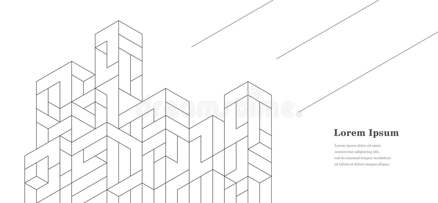 Geometric Technological Architecture Background Stock Illustrations ...