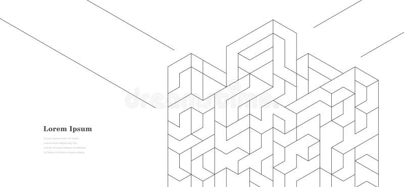 Abstract Architectural Lines. Geometric Buildings Background ...