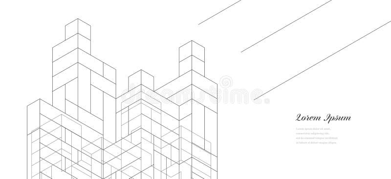 Abstract Architectural Lines. Geometric Buildings Background ...