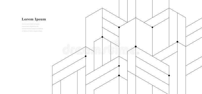Abstract Architectural Lines. Geometric Buildings Background ...