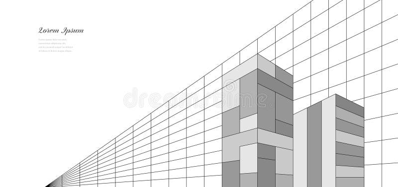 Abstract Architectural Lines. Geometric Buildings Background ...