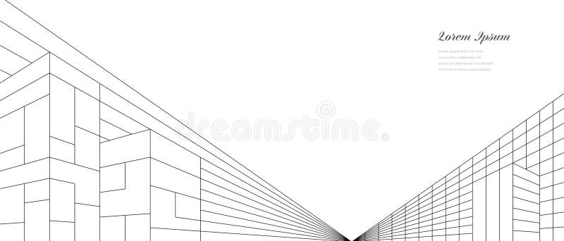 Abstract Architectural Lines. Geometric Buildings Background ...