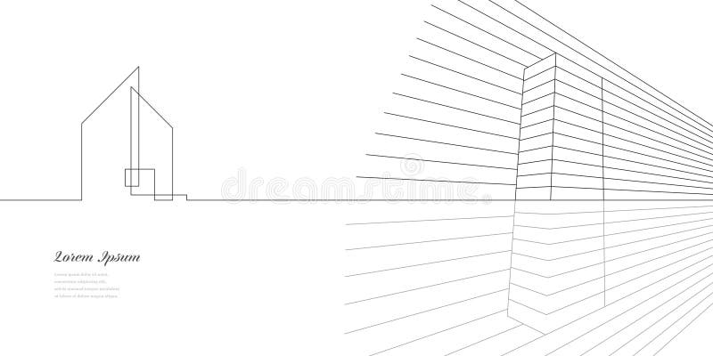Abstract Architectural Lines. Geometric Buildings Background ...