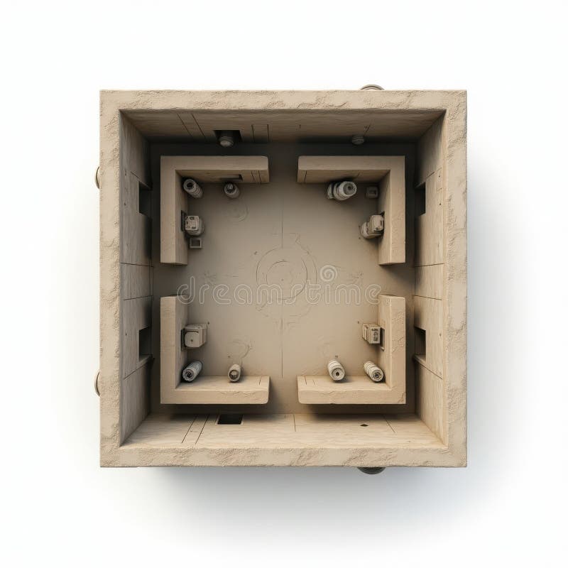 Abstract Architectural Model Top View Render Stock Illustration ...