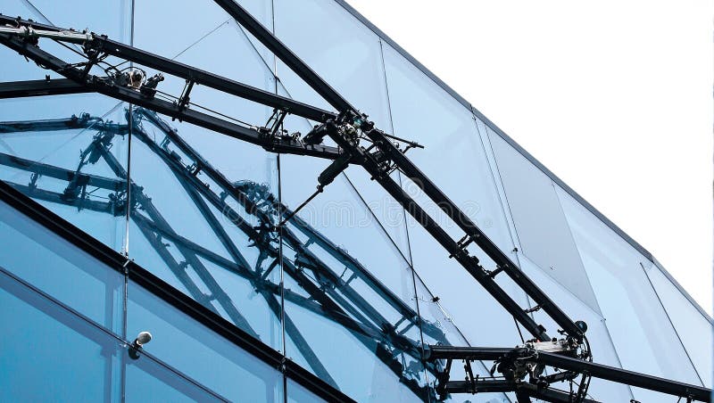 Abstract Architectural Pattern with Diagonal Bracing on Sleek High Rise ...