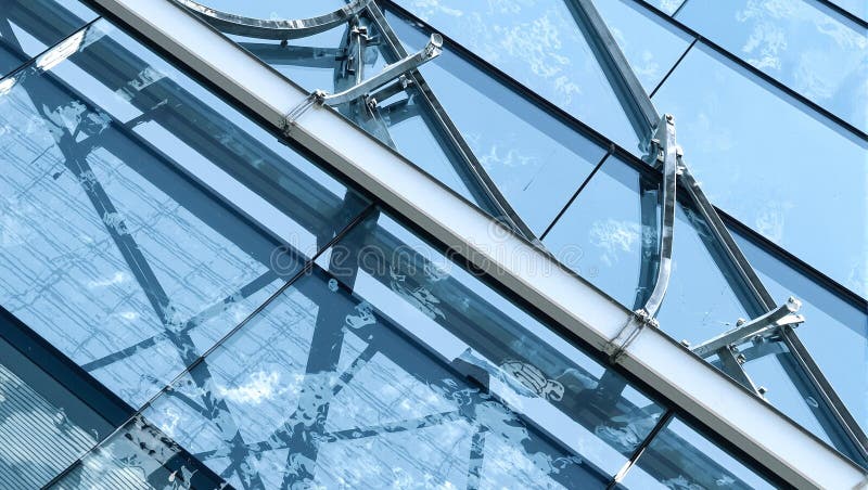 Abstract Architectural Pattern with Diagonal Bracing on Sleek High Rise ...