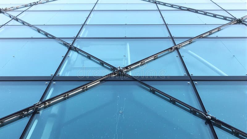 Abstract Architectural Pattern with Diagonal Bracing on Sleek High Rise ...