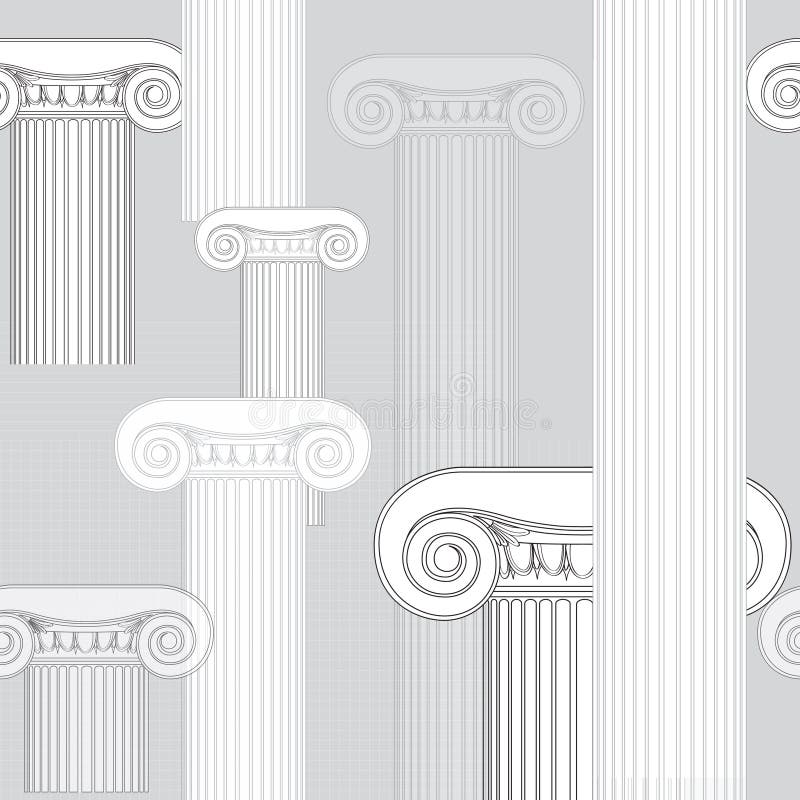 Abstract Architectural Pattern. Ionic Columns Seamless Texture Stock ...