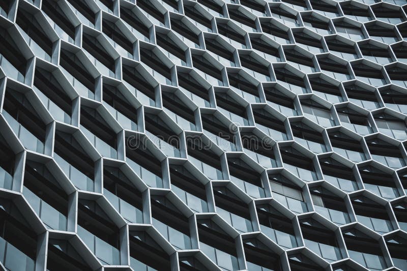 Abstract Architectural Pattern of a Modern Building Facade with ...