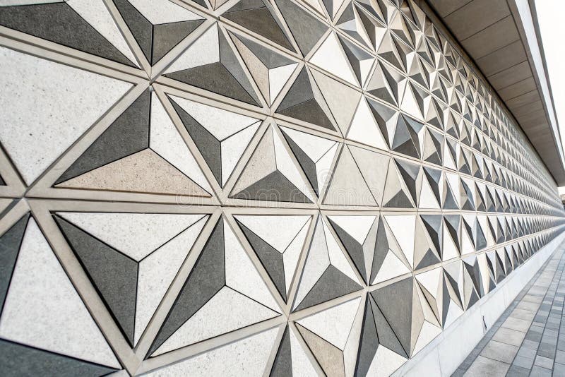 Abstract Architectural Pattern, Triangles Stock Illustration ...