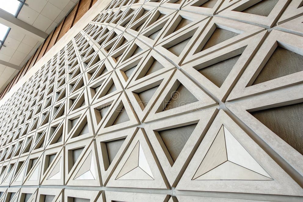 Abstract Architectural Pattern, Triangles Stock Illustration ...