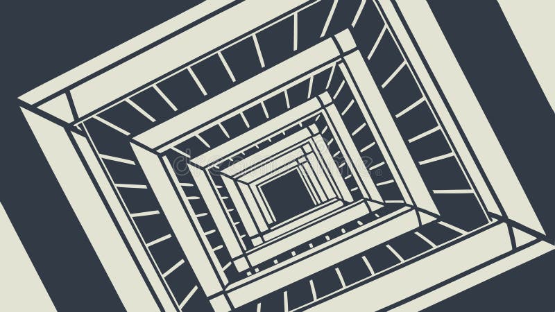 Abstract Architectural Perspective of a Geometric Interior, Depth ...