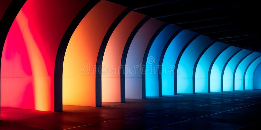 Abstract Architectural Shadows in an Underpass Setting, Capturing the ...