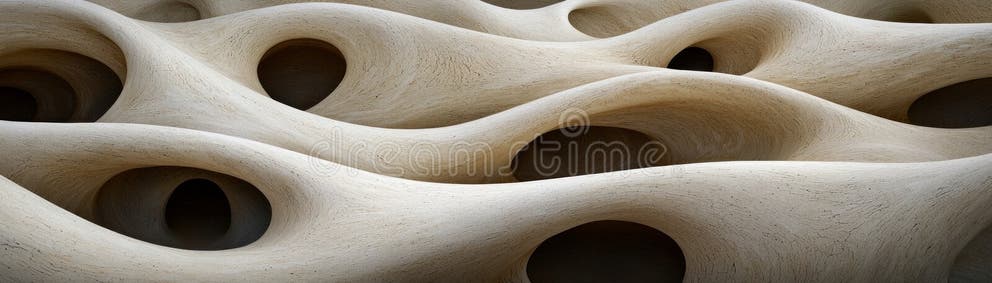 Abstract Architectural Texture with Flowing Shapes and Hollow Patterns ...