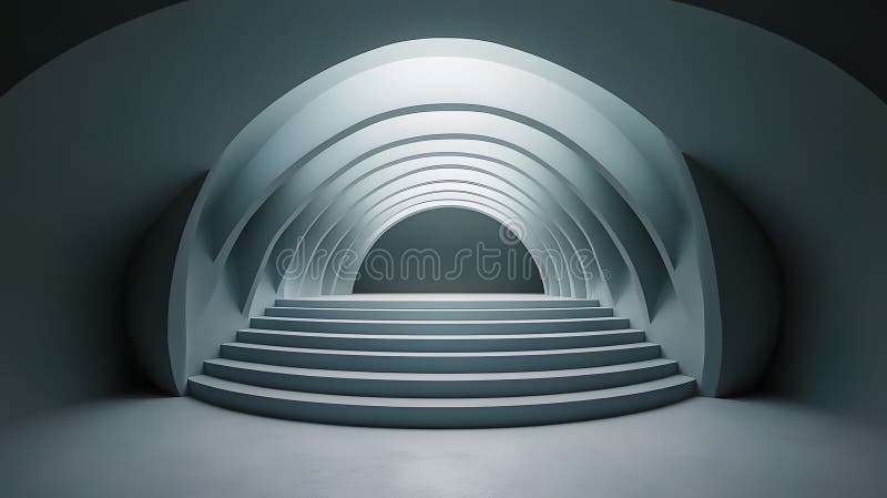 Abstract Architectural Tunnel Staircase Design Royalty Free Image Stock ...