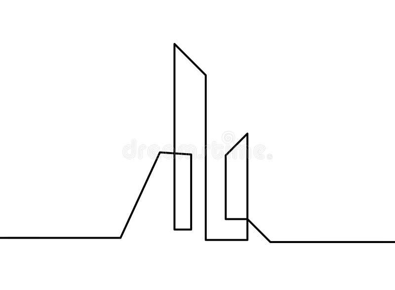 Continuous Line Drawing Buildings Icon Stock Illustrations – 165 ...