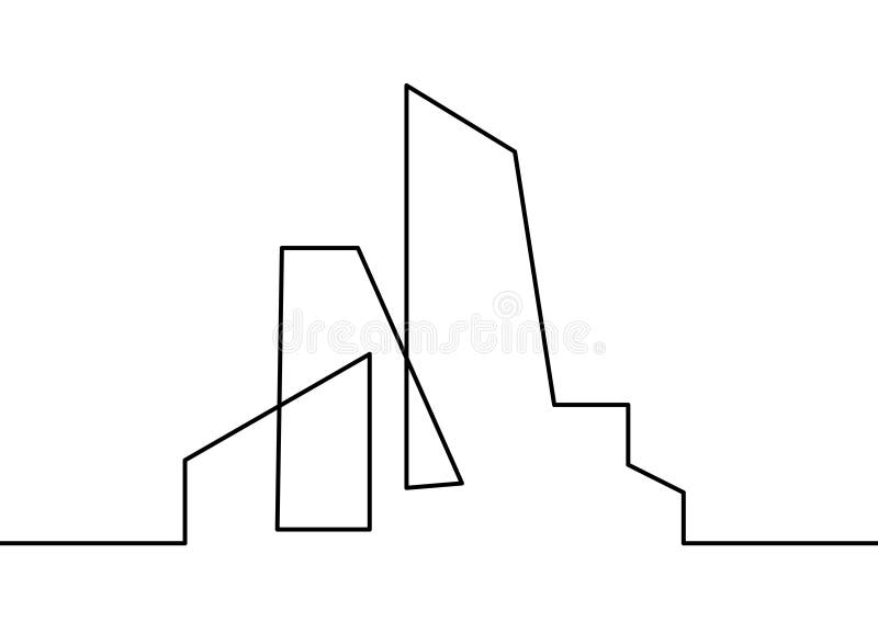 Continuous Line Drawing Buildings Icon Stock Illustrations – 165 ...