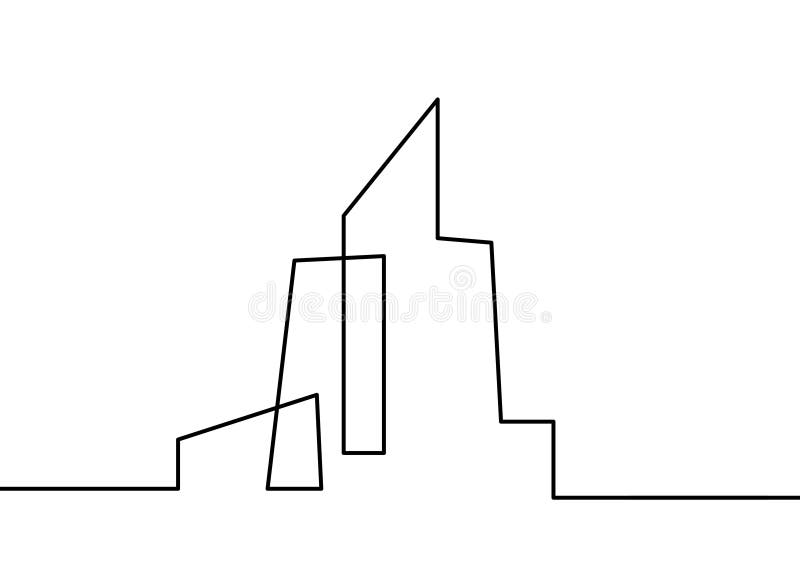 Continuous Line Drawing Buildings Icon Stock Illustrations – 165 ...