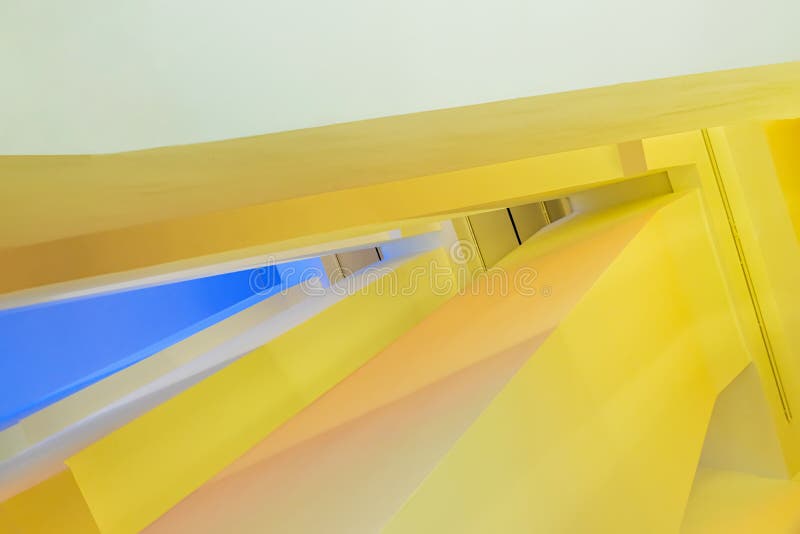 Abstract Architecture Background, Colorful Interior Design with Bright ...