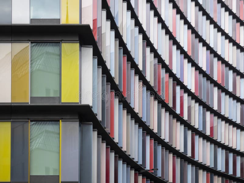 Abstract Architecture Background Detail of Multi Colored Vibrant Window ...