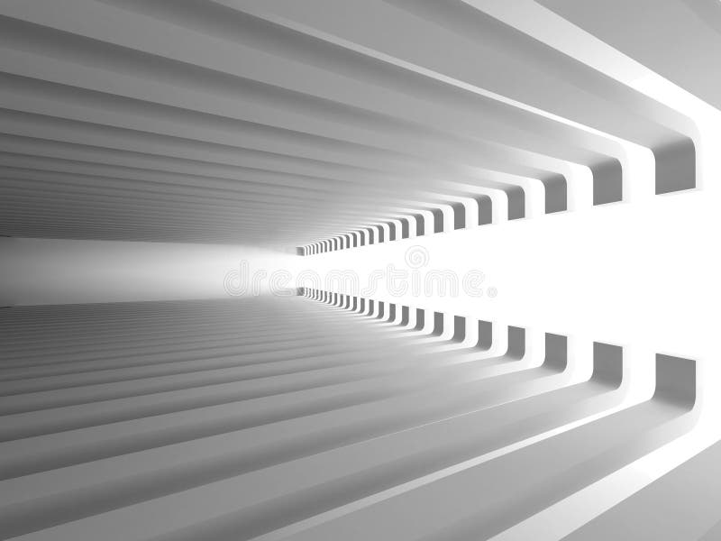 Abstract Architecture Background. Empty White Futuristic Room Stock ...