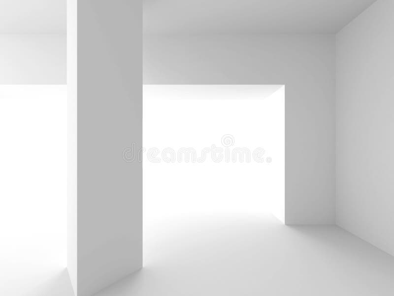Abstract Architecture Background. Empty White Room Interior Stock ...