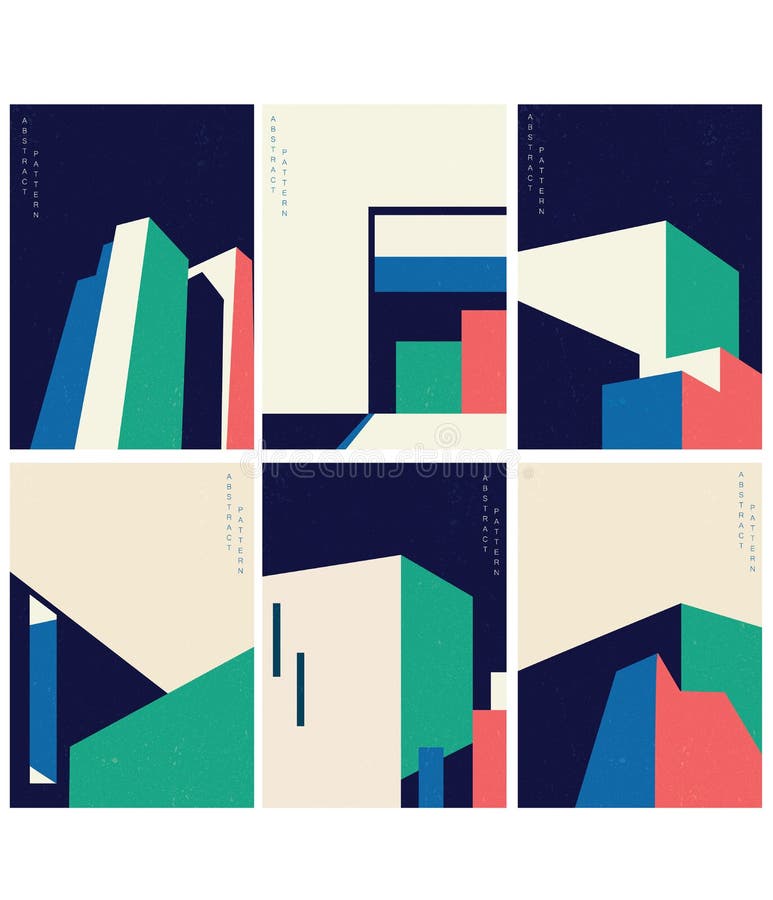 Building Background with Geometric Pattern Vector. Art Landscape ...