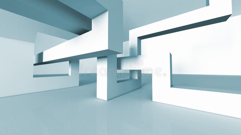 Abstract Architecture Background. Internal Space Stock Illustration ...