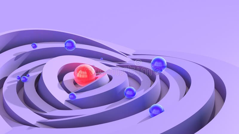 Abstract Architecture Background with Soft Ulraviolet Arc Shapes and ...