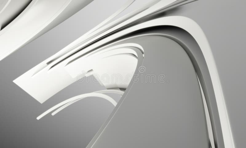 Abstract Architecture Background. White Circular Abstract Objects Stock ...