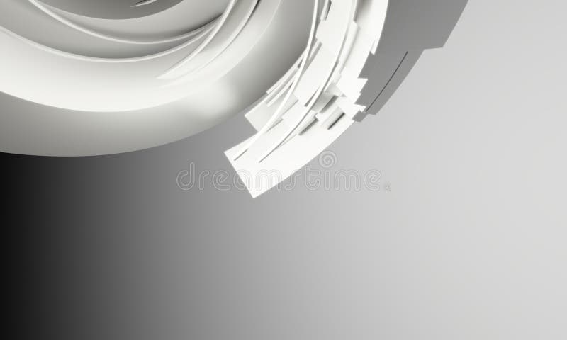 Abstract Architecture Background. White Circular Abstract Objects Stock ...