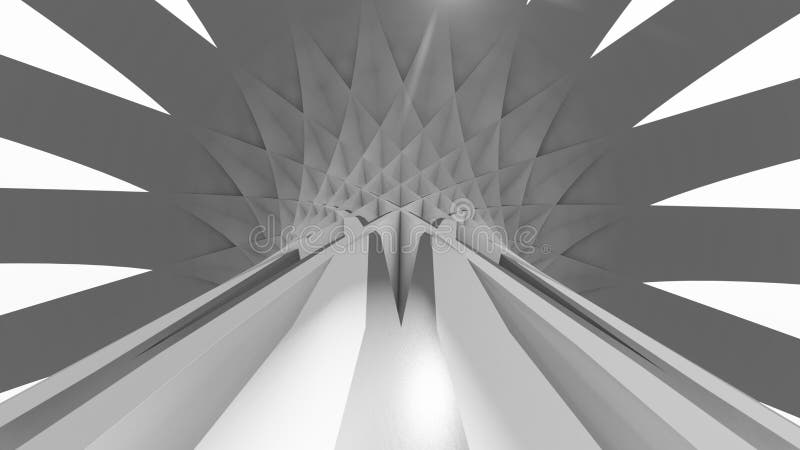 Abstract Architecture Black and White Background Geometric Pattern of ...