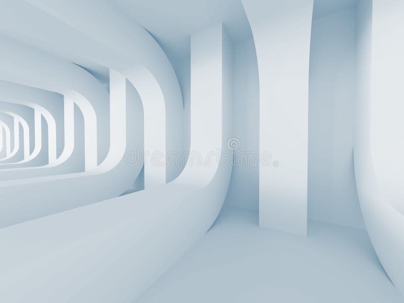 Abstract Architecture Blue Column Design Background Stock Illustration ...