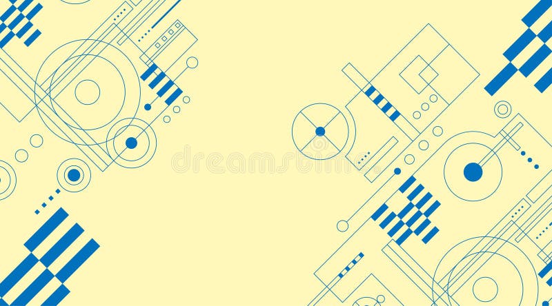 Abstract Architecture Blueprint Concept. Geometric Building ...
