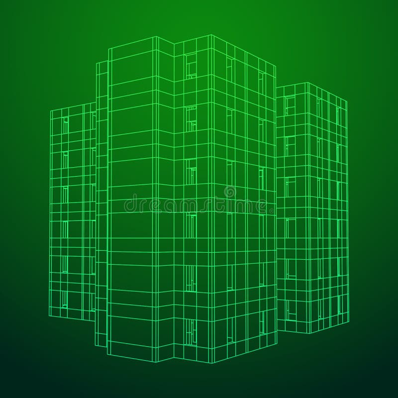 Hospital Wireframe Building Stock Illustrations – 436 Hospital ...