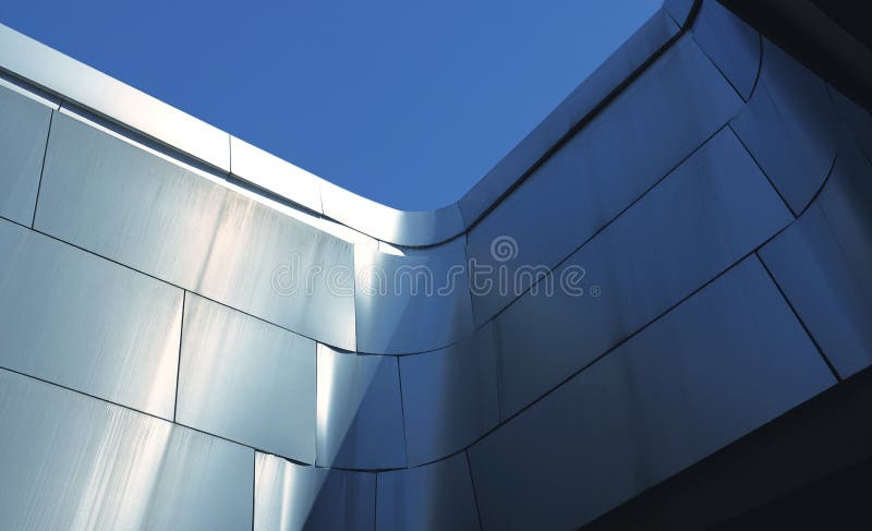 Abstract Architecture. Close Up of a Modernist Metal Facade Modern ...