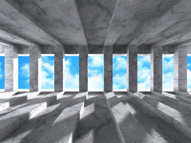Abstract Architecture Concrete Columns Design Background Stock ...